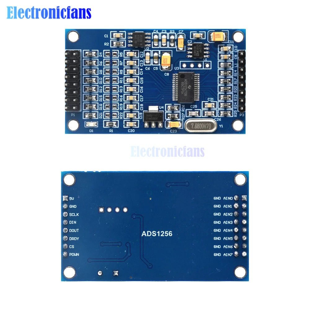 High Precision ADS1256 24 Bit 8 Channel ADC Data Acquisition Board ...