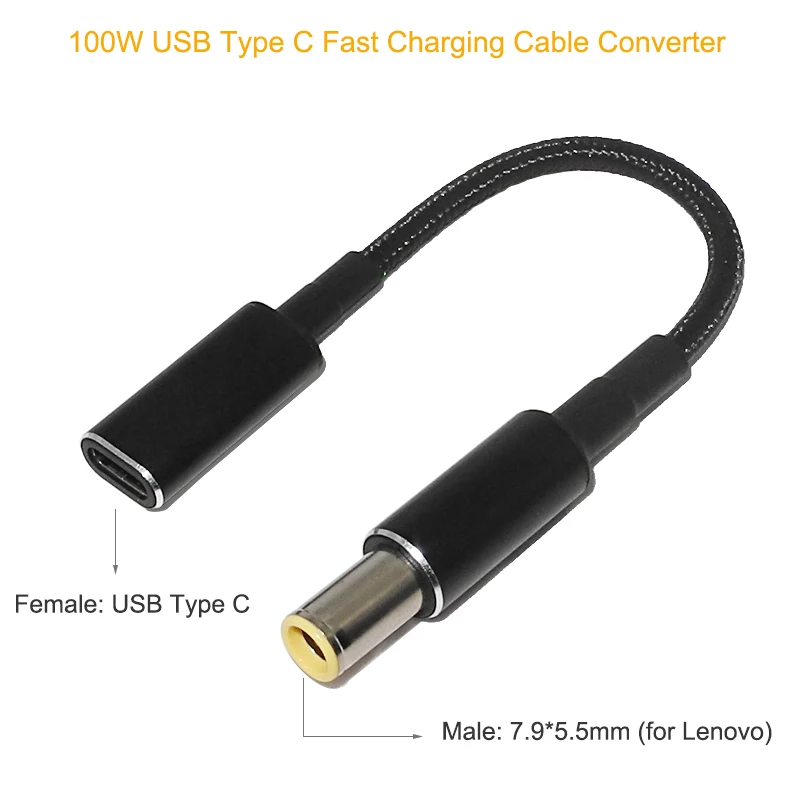100W-USB-Type-C-PD-Fast-Charging-Cable-Cord-for-Lenovo-Thinkpad-T61-T60 ...