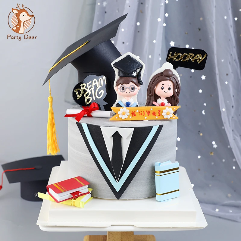 Graduation-Party-Cake-Topper-paper-DIY-Student-Graduation-Hat-Cake ...