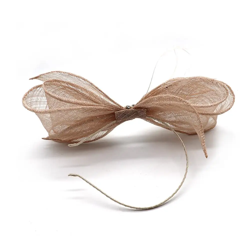 Sombreros de Fedora de color crema para mujer, tocado de lino, sombrero ...