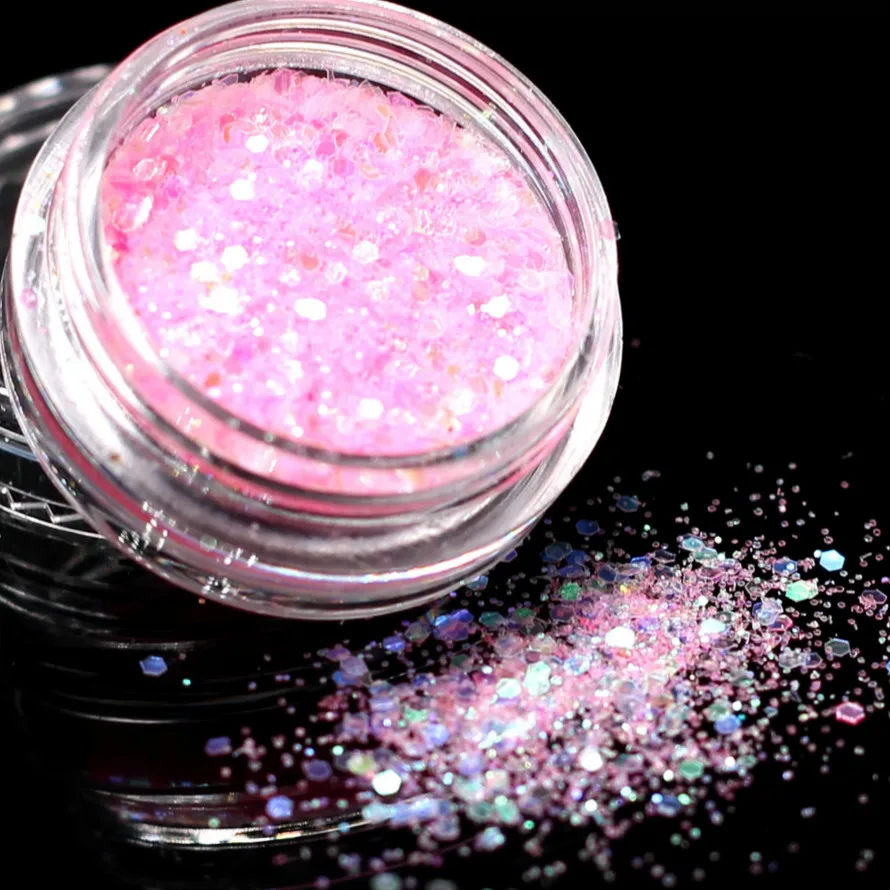 1Box Light Pink Glitter Eyeshadow 12 Color Glitter Eyes Palette ...