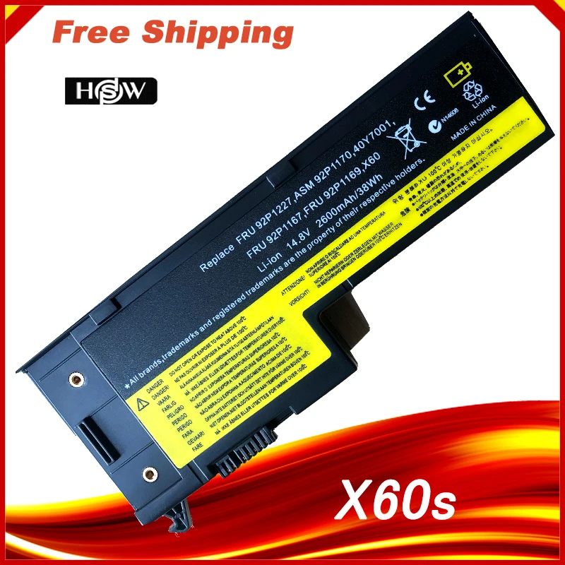 Laptop Battery For IBM Lenovo ThinkPad X60 1706 2509 ThinkPad X60s 1702 ...