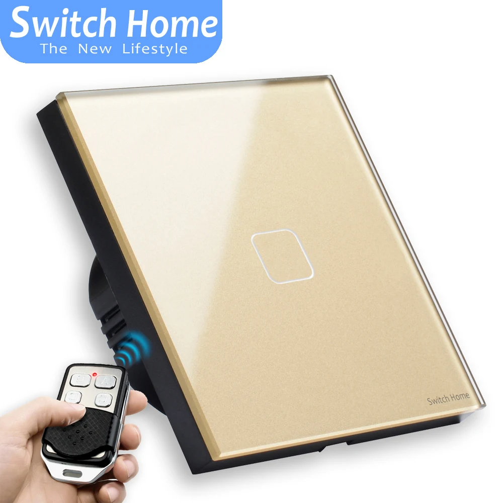 86 type Wireless Remote Control wall switch light switch, Tempered ...