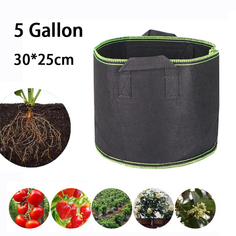 5-Gallon-Plant-Grow-Bags-Vegetables-Plant-Growing-Hand-Held-Fabric-Pot ...