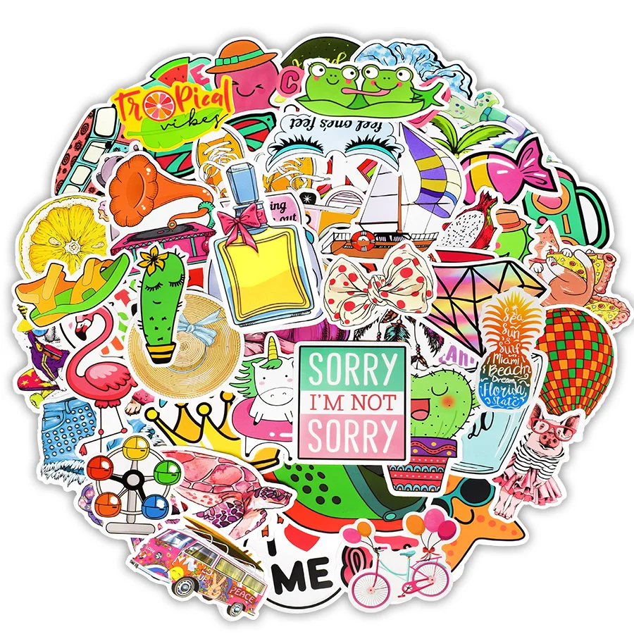 150PCS VSCO Girl Wall Sticker Cartoon INS Style Kawaii Waterproof ...