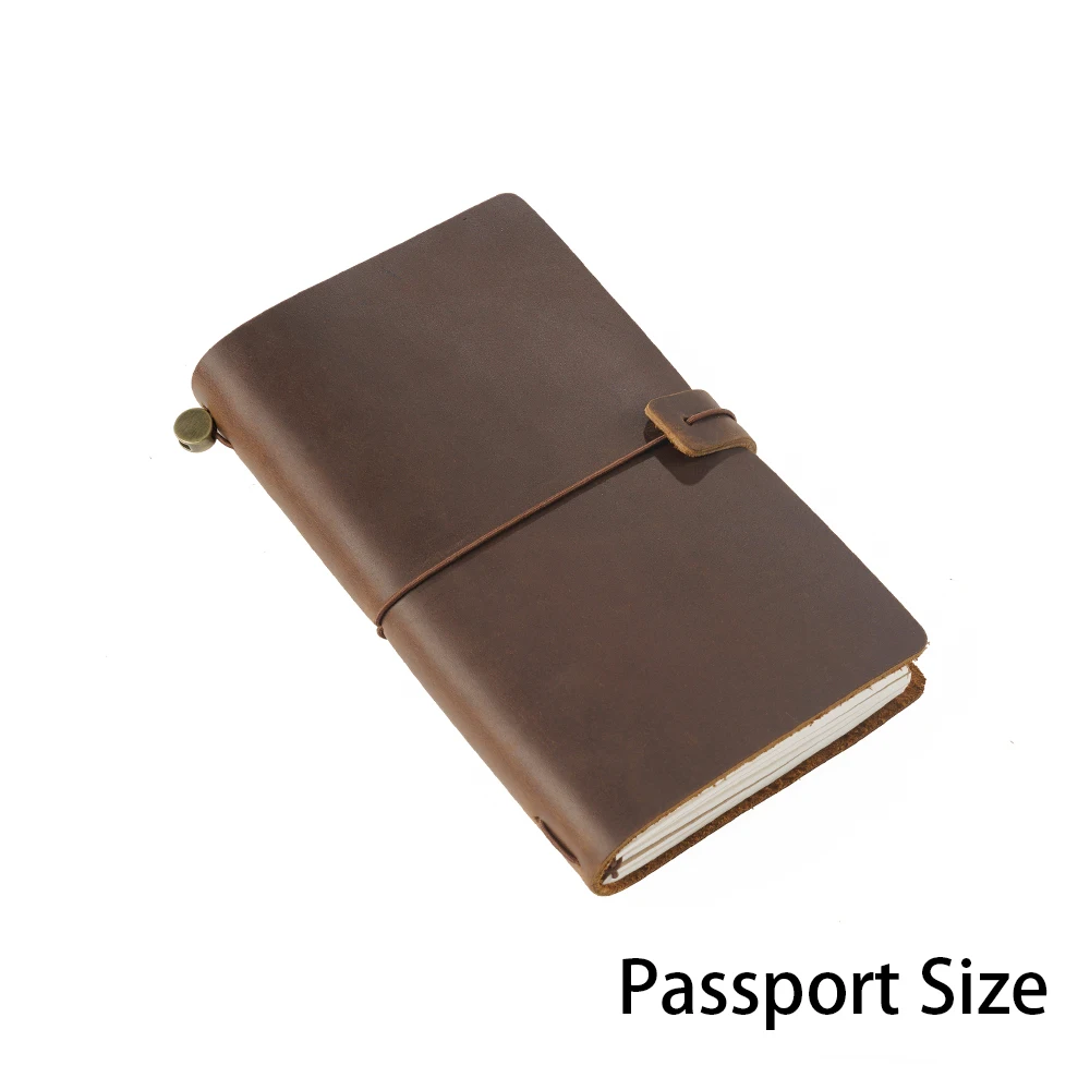 100% Genuine Leather Notebook Handmade Vintage Cowhide Diary Passport ...