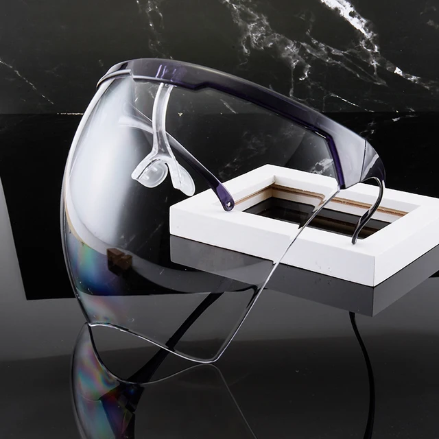 2021 Transparent Protective Mask Full Face Shield Dustproof Goggles ...
