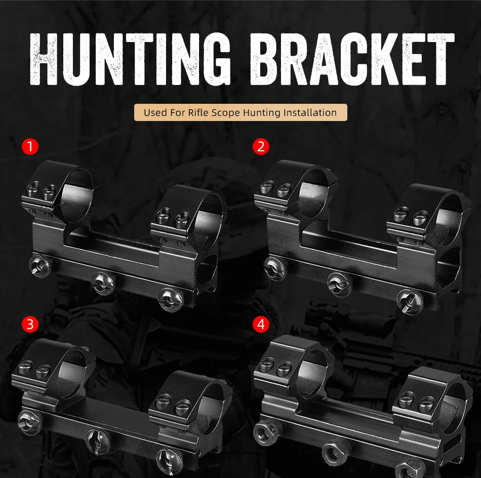 FIRE WOLF 30mm 1 Inch Ring 20mm Dovetail Rail RifleScope Mount For ...