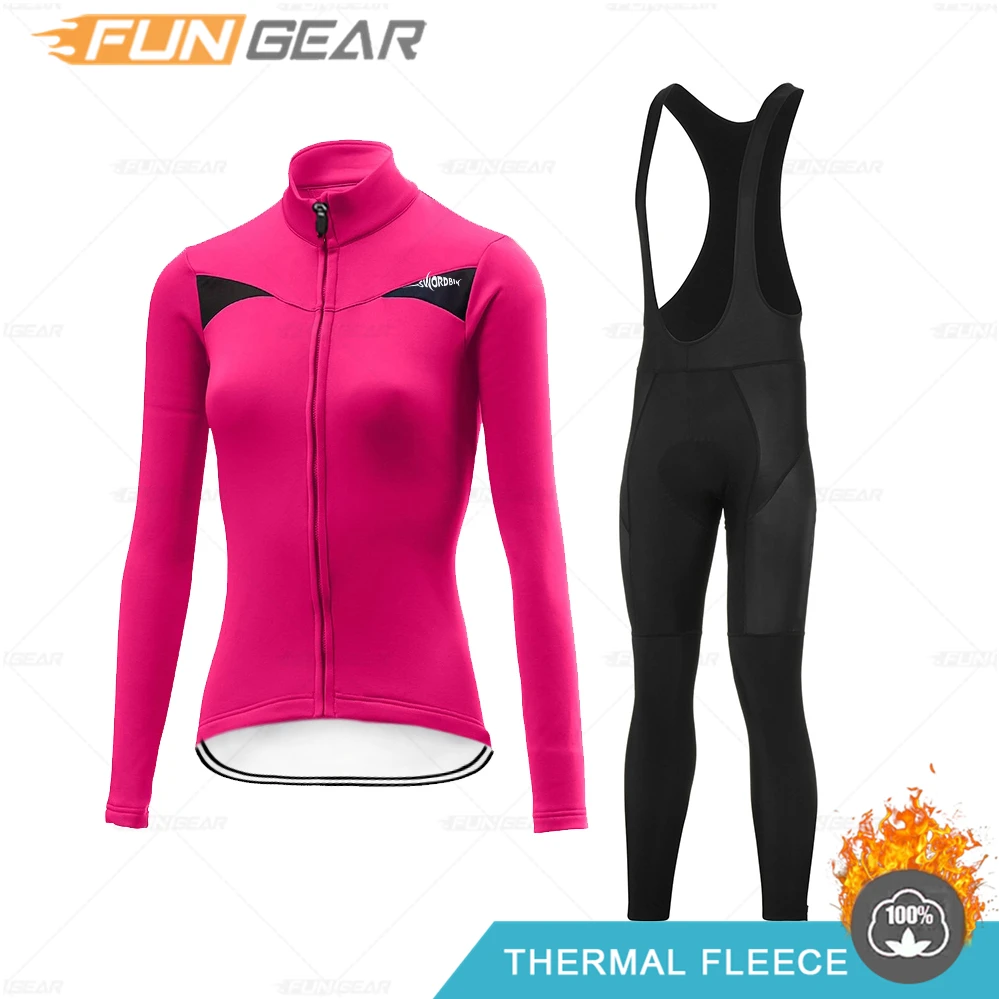 Fleece Thermal Clothing Set Jersey | Cycling Womens Clothing Winter ...