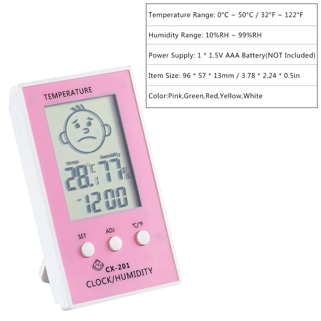 Generic Weather Station Tester 3 In 1 Digital Clock Temperature ...