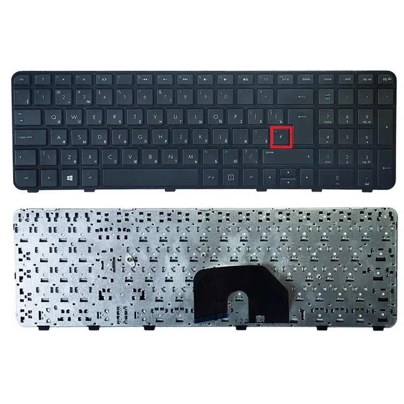 New Russian Black Keyboard For Hp Dv6-6000eh Dv6-6b55 Dv6-6c05 634139 ...