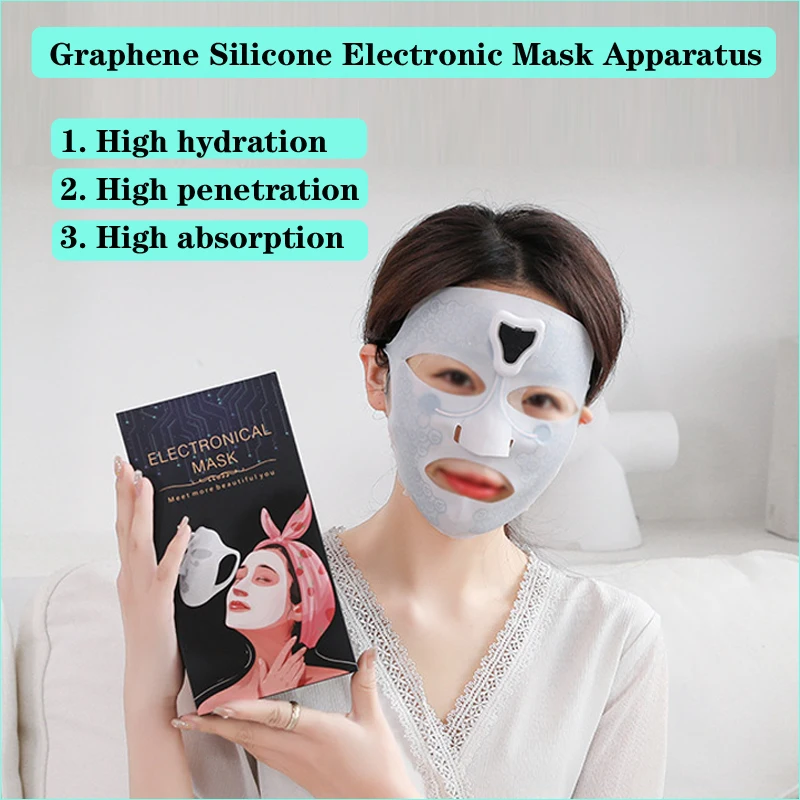 Electric Facial Massage Mask Ems Magnet Pluse Face Beauty Massager Anti ...