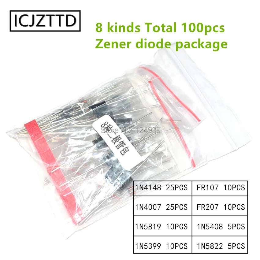 8-kinds-of-commonly-used-diode-components-all-100pcs-1N4148-1N4007 ...