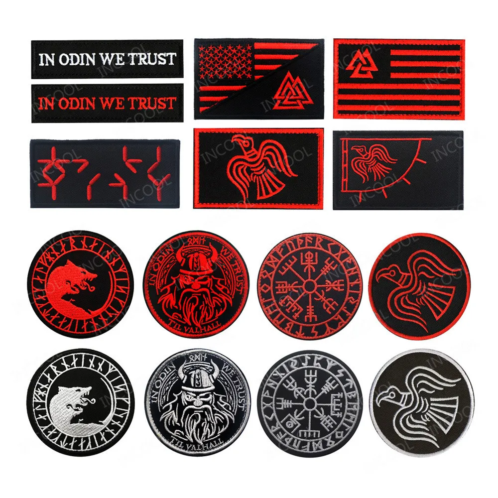 Viking-Reflective-Embroidered-Patches-IN-GOD-WE-TRUST-Tactical-Military ...