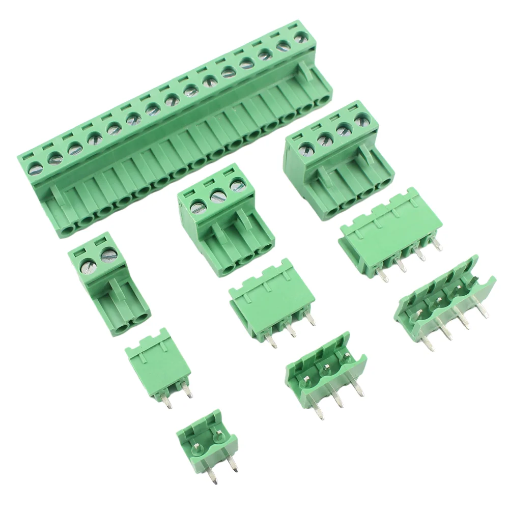 5pcs 5.08mm Pitch PCB Screw Terminal Block Connector Right Angle PlUG ...