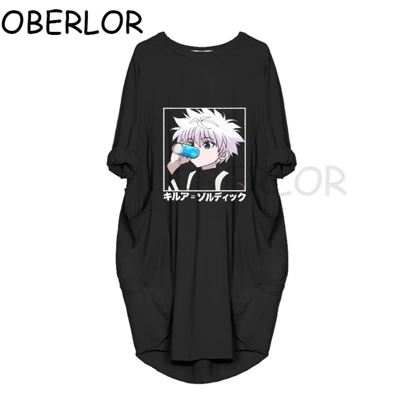 Kawaii Hunter X Hunter Funny Cartoon T shirt Dress Killua Zoldyck Anime ...