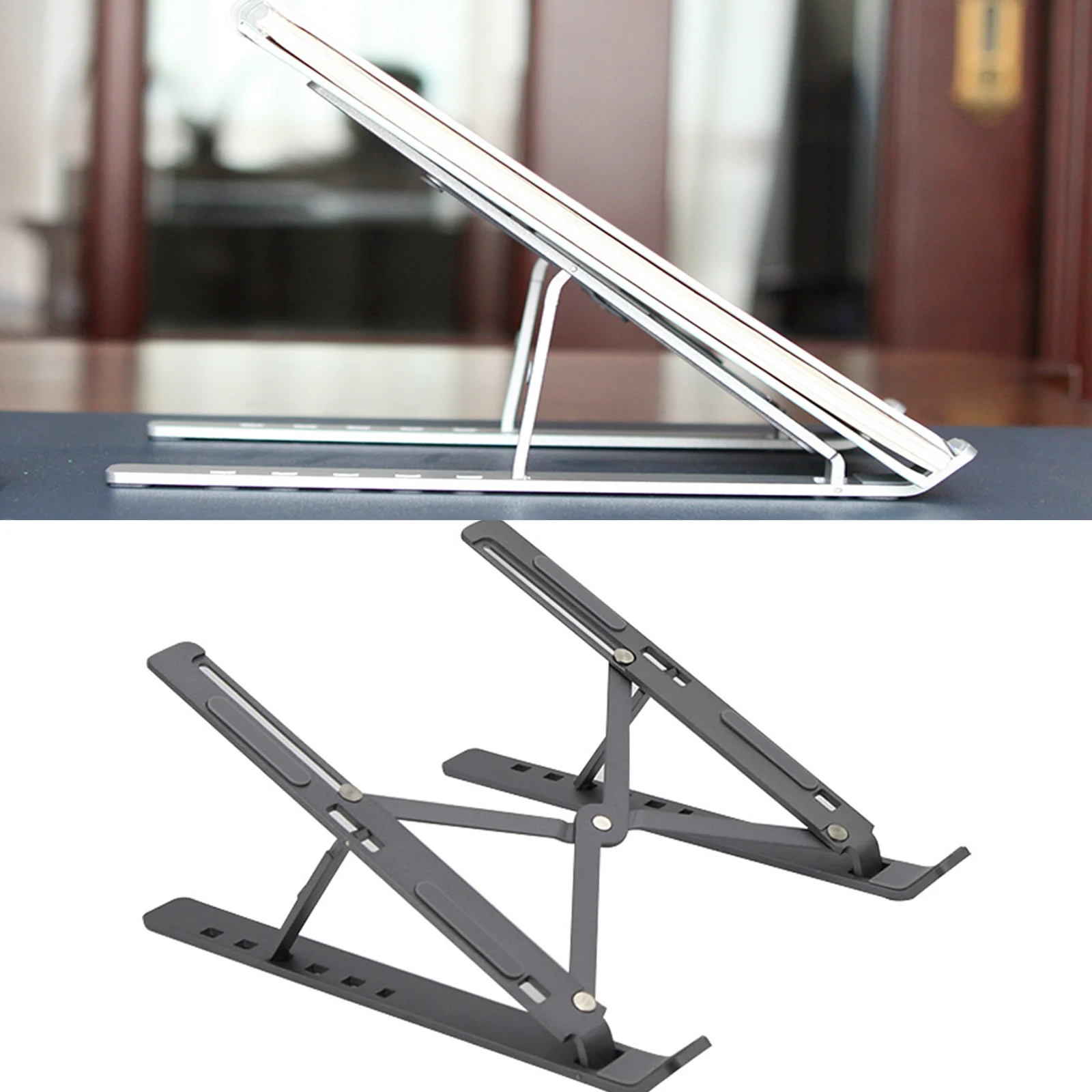 Soporte portátil plegable de aluminio para ordenador, Base de aluminio ...