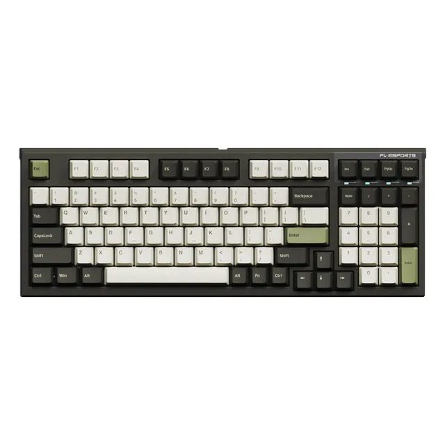 FL·ESPORTS FL980 Mechanical Keyboard 98-Key Wireless 2.4G Bluetooth ...