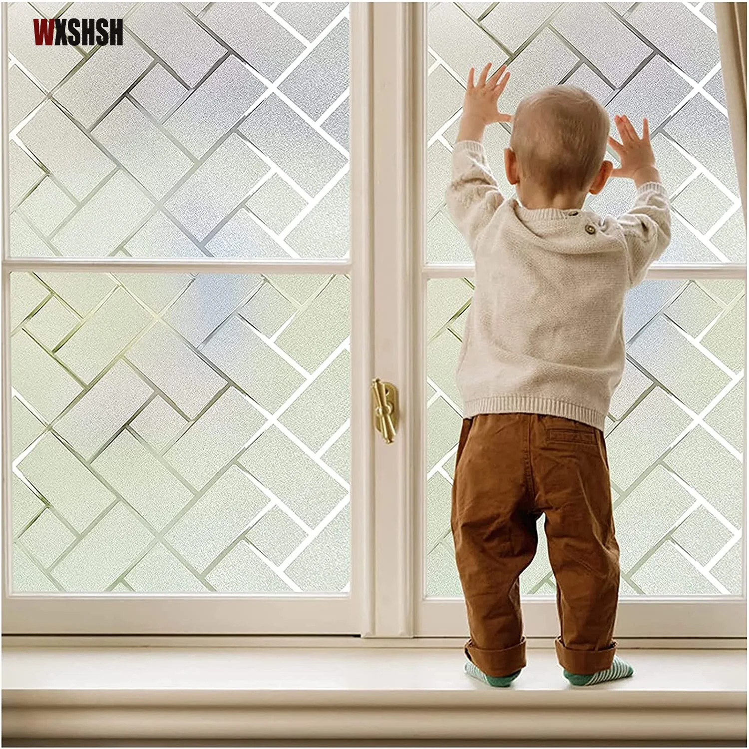 Geometry Glass Film Static Cling PVC Private Heat Control Frosted ...