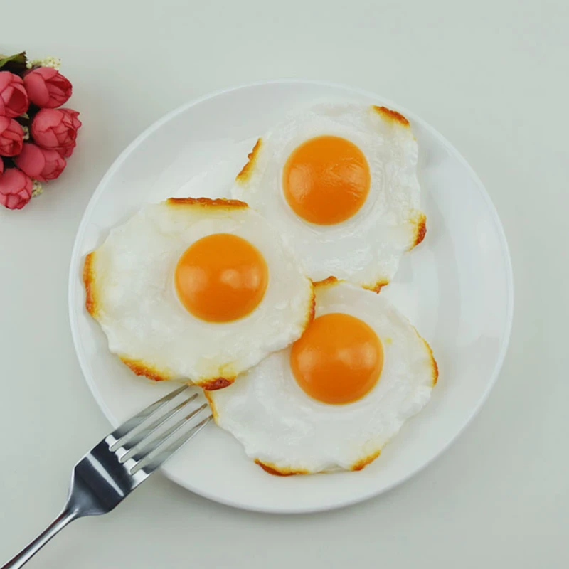 Artificial-Food-Simulation-Poached-Egg-Model-Fake-Omelette-Room ...