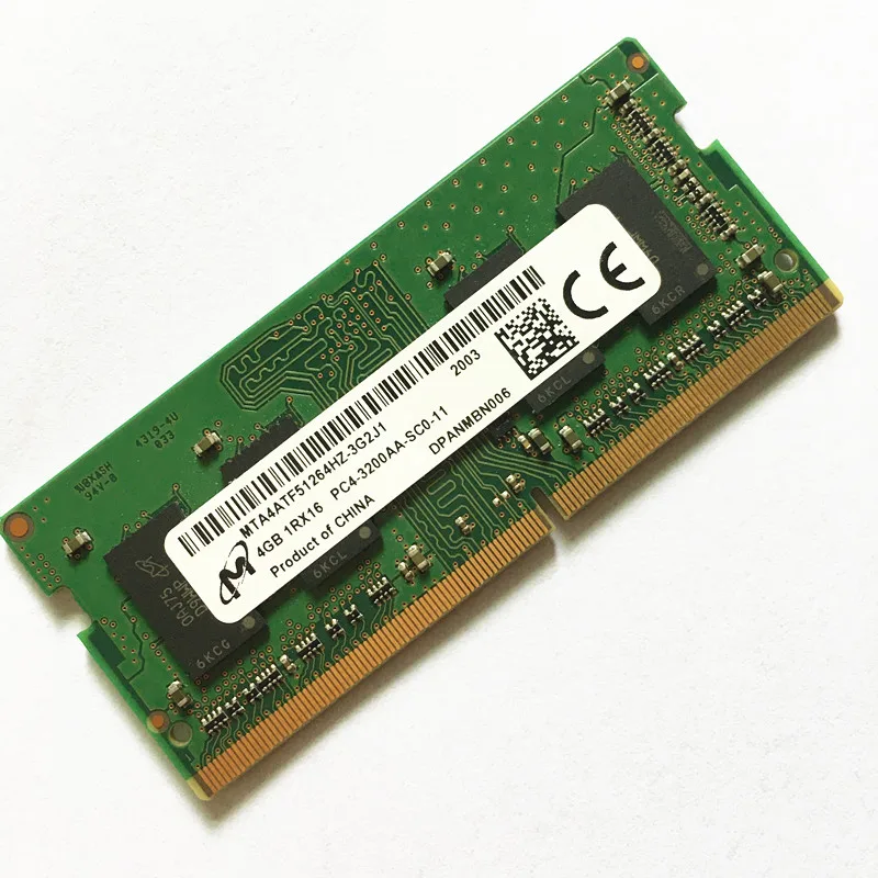 Micron DDR4 4GB 3200MHz RAMS 4GB 1RX16 PC4-3200AA-SC0-11 DDR4 Laptop ...