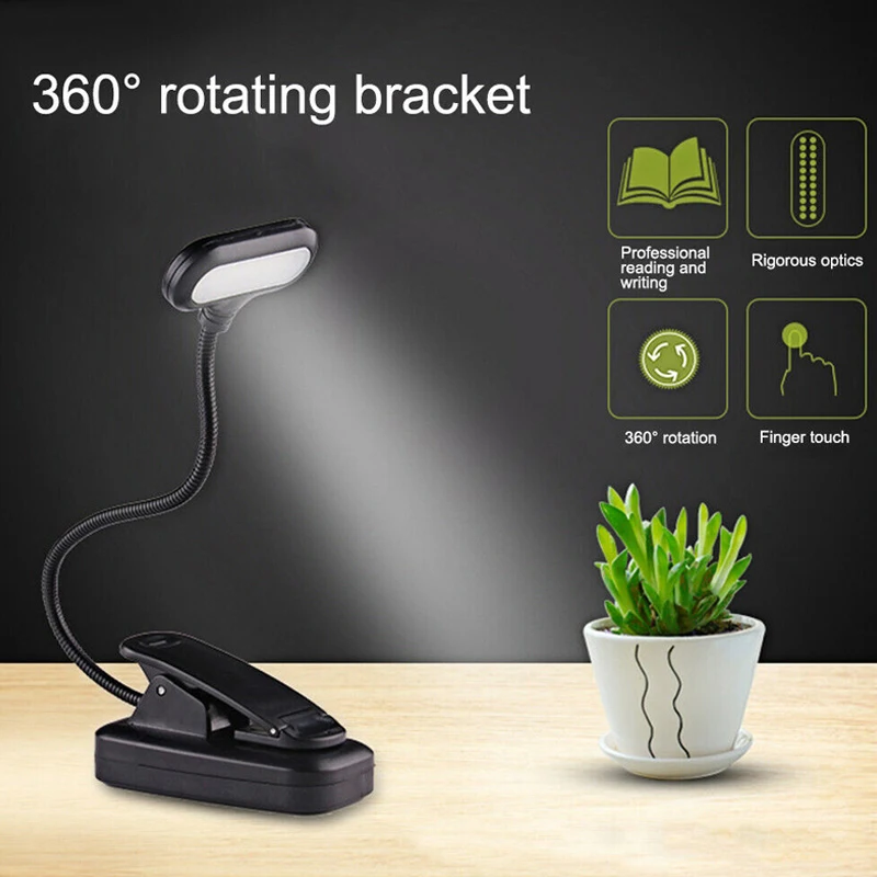 Led-Adjustable-Clip-On-Lamp-Light-Usb-Charging-Eye-Protection-Desk-Lamp ...