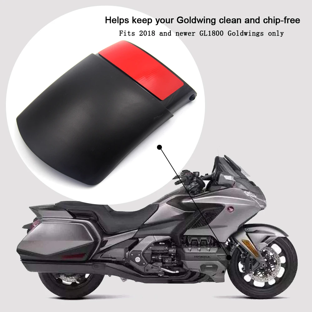 Black Front Fender Extension Cover for Honda GL1800 Goldwing 2018 2019 ...