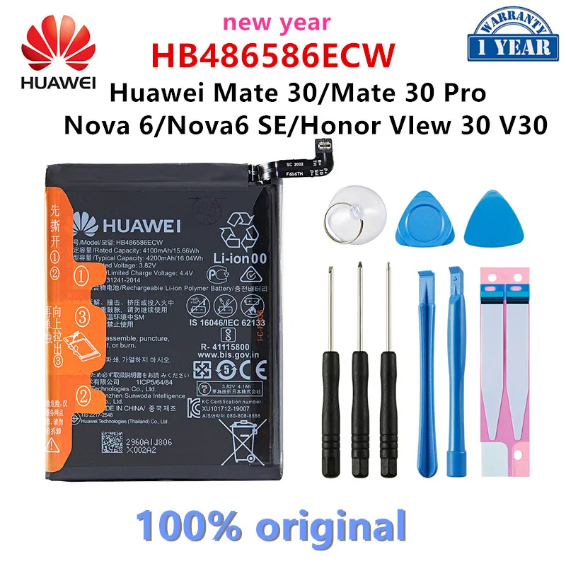 100% Orginal HB486586ECW 4200mAh Battery For Huawei Mate 30/Mate 30 Pro ...