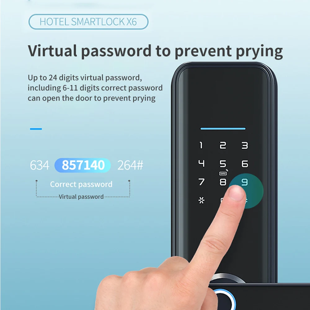 X6 Cerradura Inteligente Waterproof TUYA App Fingerprint Lock Fechadura ...