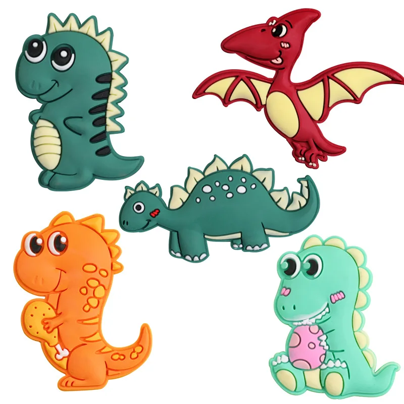 Adornos para pastel de dinosaurio pequeño de dibujos animados, tiranosaurio, monstruos, bosque ...