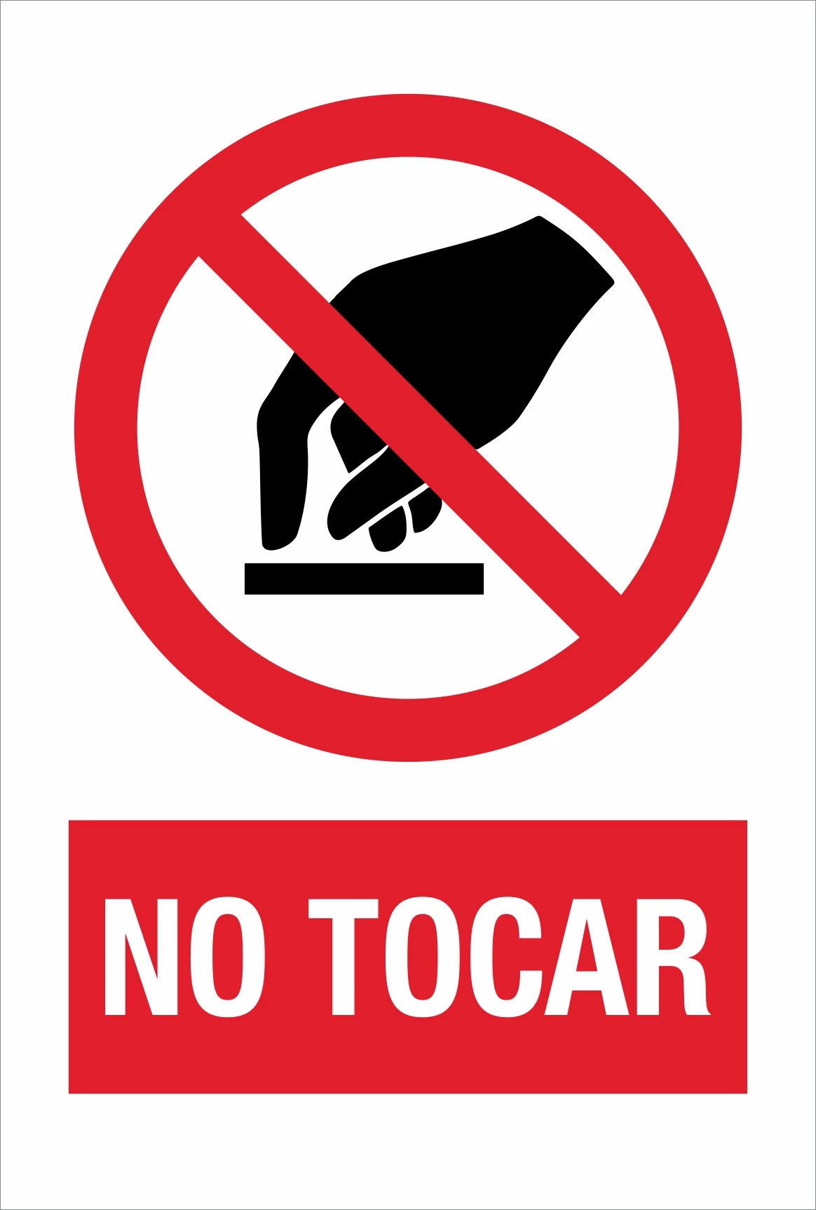 Cartel-resistente-PVC-NO-TOCAR-Se-aletica-de-aviso-ideal-para-colgar-y ...