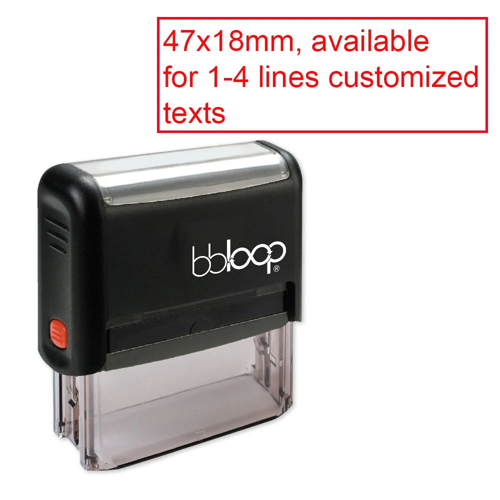 Bbloop Custom Rectangular Office 1-4 Lines Self-inking Stamp - Stamps ...