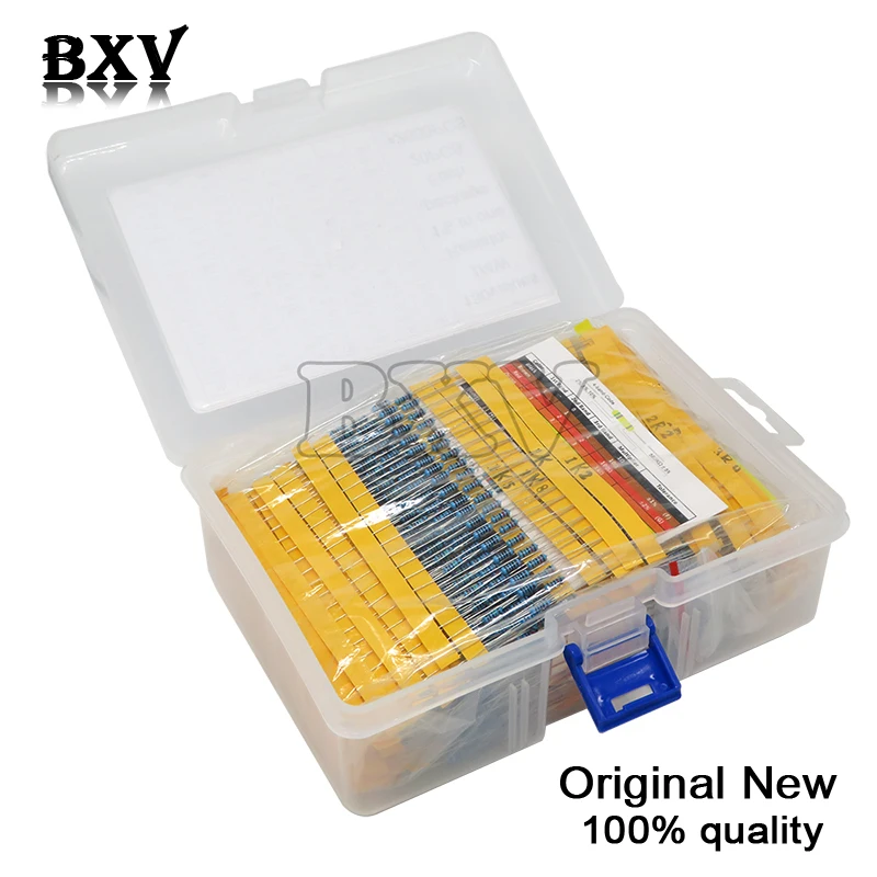 2600pcs-lot130-Values-1-4W-0-25W-1-Metal-Film-Resistors-Assorted-Pack ...