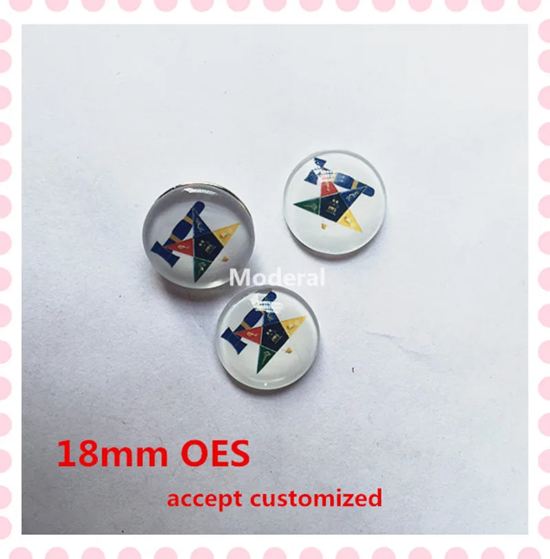 Orden de Eastern Star crest 18mm botón DIY OES joyas de vidrio ...