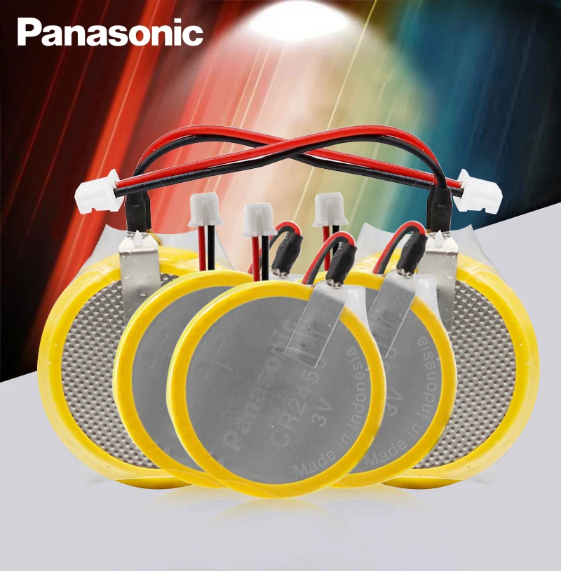 10pc New Original Panasonic CR2450 battery with solder pin plug wire ...