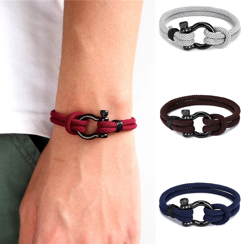 New Stainless Man Band Rope Woven Bracelet Fashionable Charm Male Wrist ...
