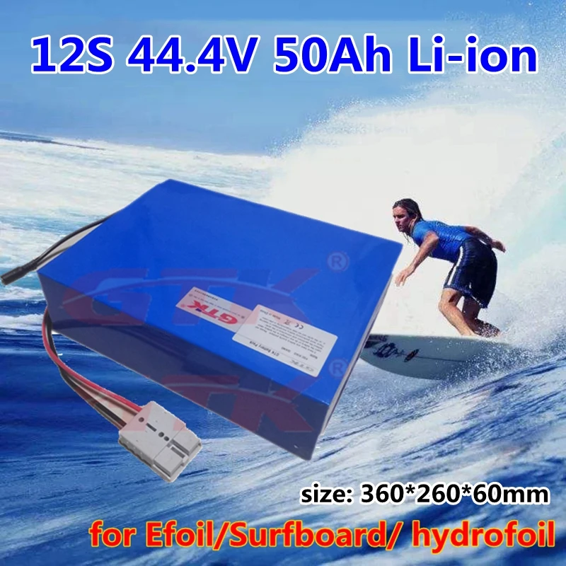 12S 44.4v 40Ah 50Ah li ion battery electric surfboard jet board life ...