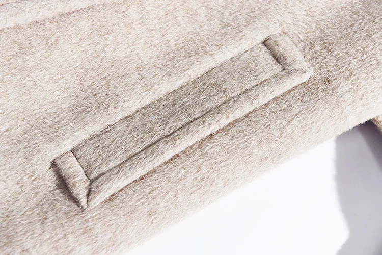 AIGYPTOS осеннее и зимнее Новое кашемировое пальто из ламы двубортное ...