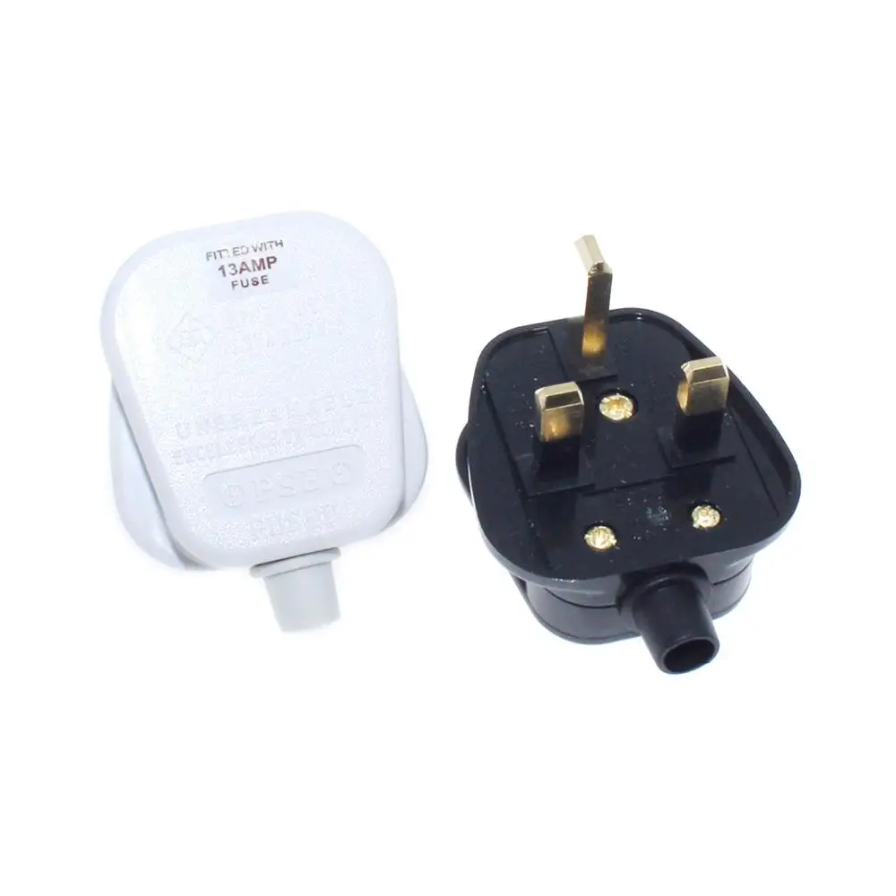 UK-3-Pins-AC-Electrical-Power-Rewireable-Plug-Male-Wire-Fused-Socket ...