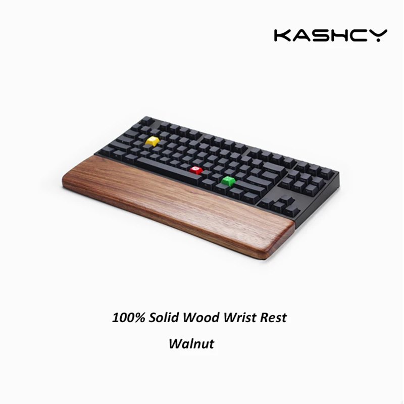 Kashcy Solid Wooden Walnut Palm Rest For Ergonomic Gaming Mechanical ...