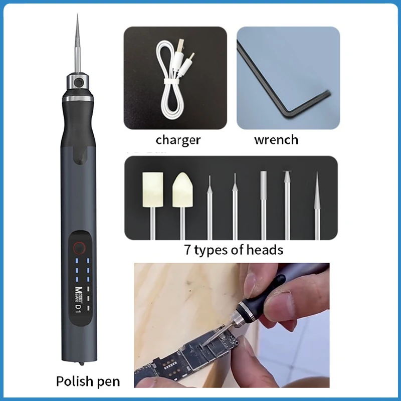 MaAnt D1 PCB USB Grinding Pen For Traces Repair Chip Grind Intelligent Charging Polishing ...