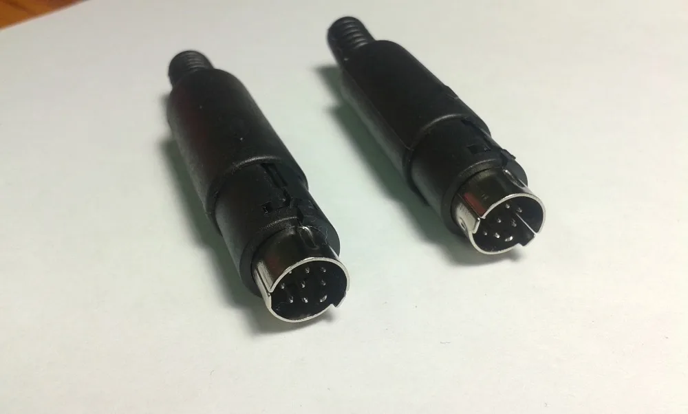 1000pcs Lot Mini 8 Pin Din Male Plug With Plastic Handle Adapter ...