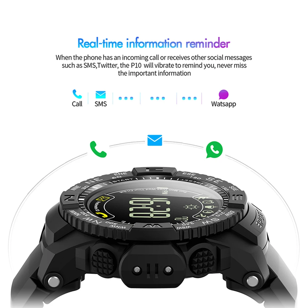 Ioutside P10 Smartwatch 1,2 ''FSTN экран Bluetooth 4,0 ...