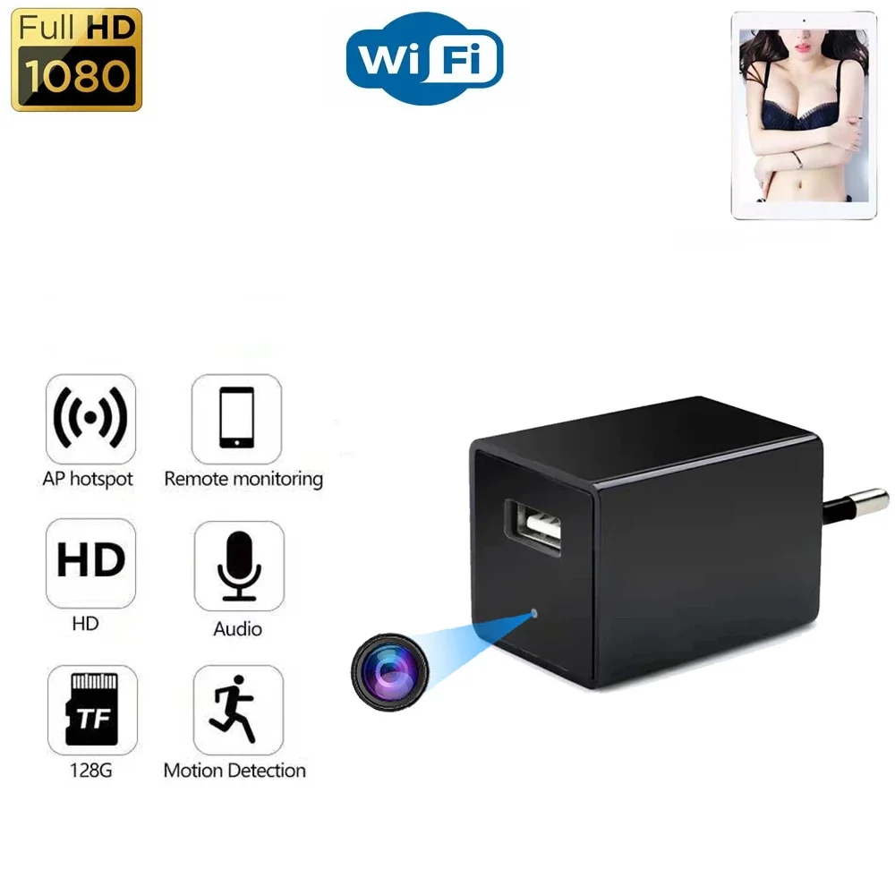Plug DV/Wifi Mini Camera Power Adapter Wireless IP Camera 1080P Cam HD ...