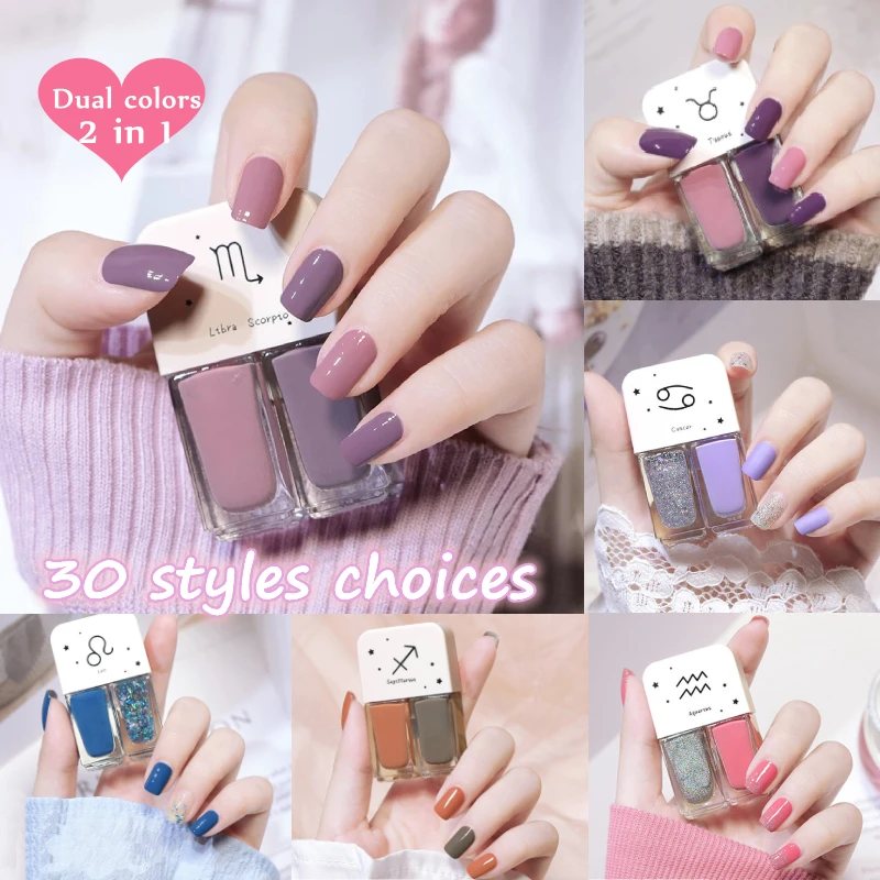 Double-Colors-Nail-Polish-Set-Glitter-Gel-Holographic-Gel-Set-For ...