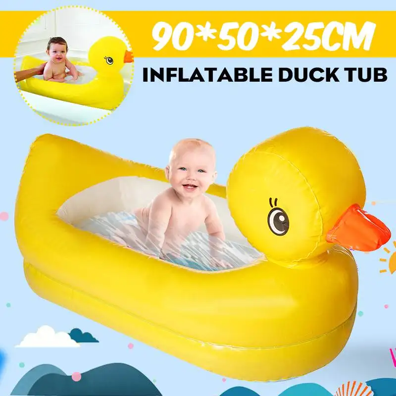 Duck Shape PVC Kids Inflatable Swimming Pool Bathing Tub Children's ...