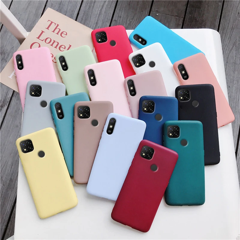 Candy Color Silicone Phone Case For Xiaomi Redmi 9c Nfc 9a 9at Matte ...