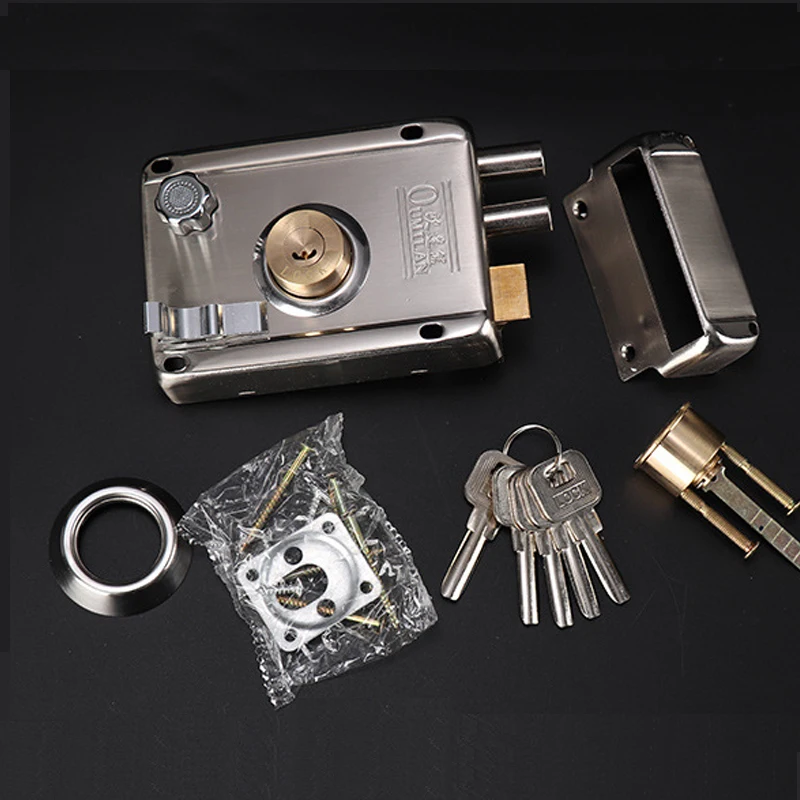 Copper-Exterior-Iron-Door-Locks-Security-Anti-theft-Lock-Multiple ...
