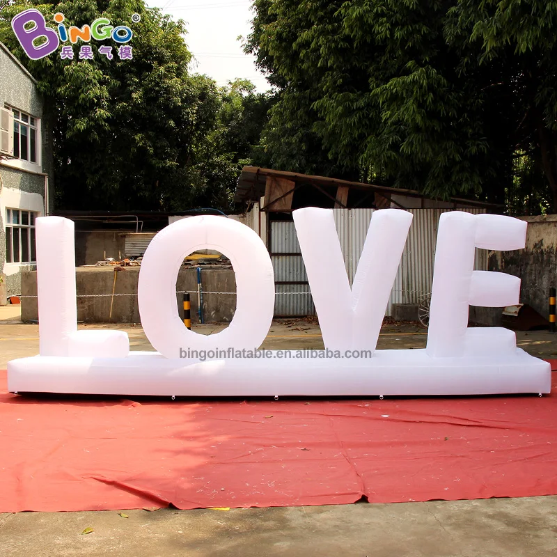 Folding 1.5m Inflatable Love Letters Wall With Led Light For Valentine ...