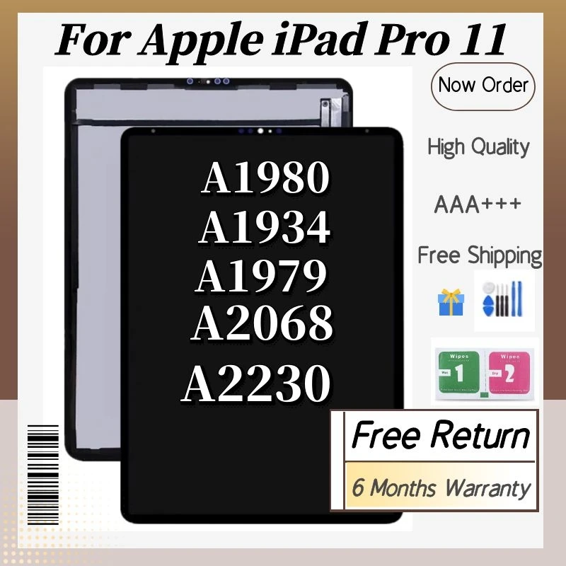 애플 아이패드 프로 11 1 차 2 차 A1980 A1934 A1979 Lcd 디스플레이 터치 스크린 패널 스크린